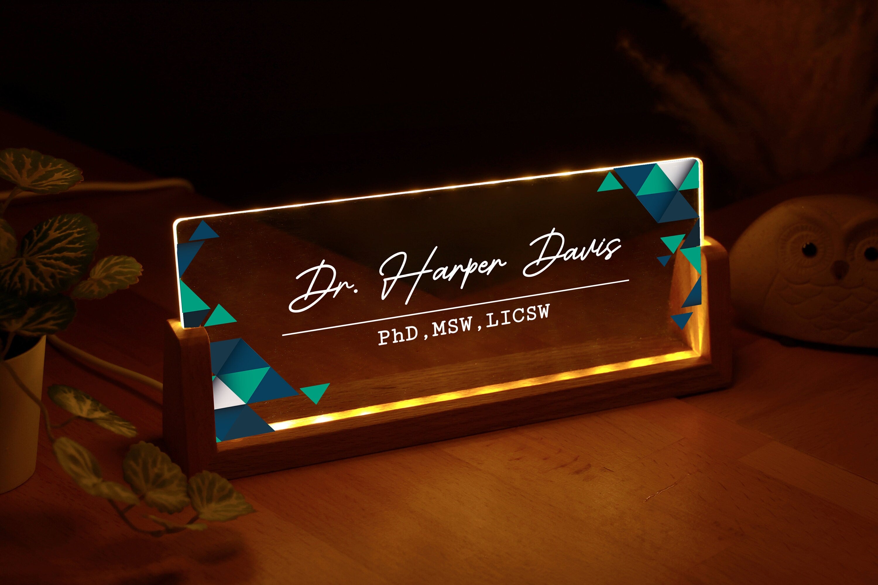 Personalized Doctor Gift - Desk Name Plate Custom– Your Name Your Light